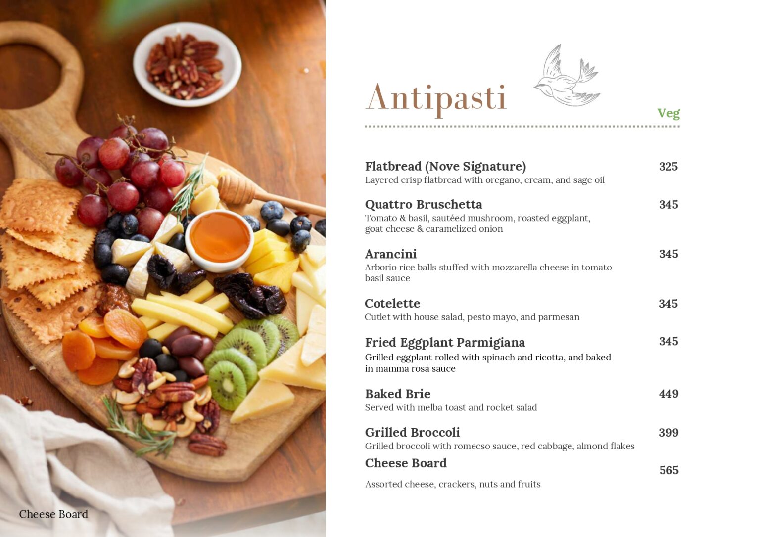 Nove Italian kitchen Menu | Discover Flavorful Delights